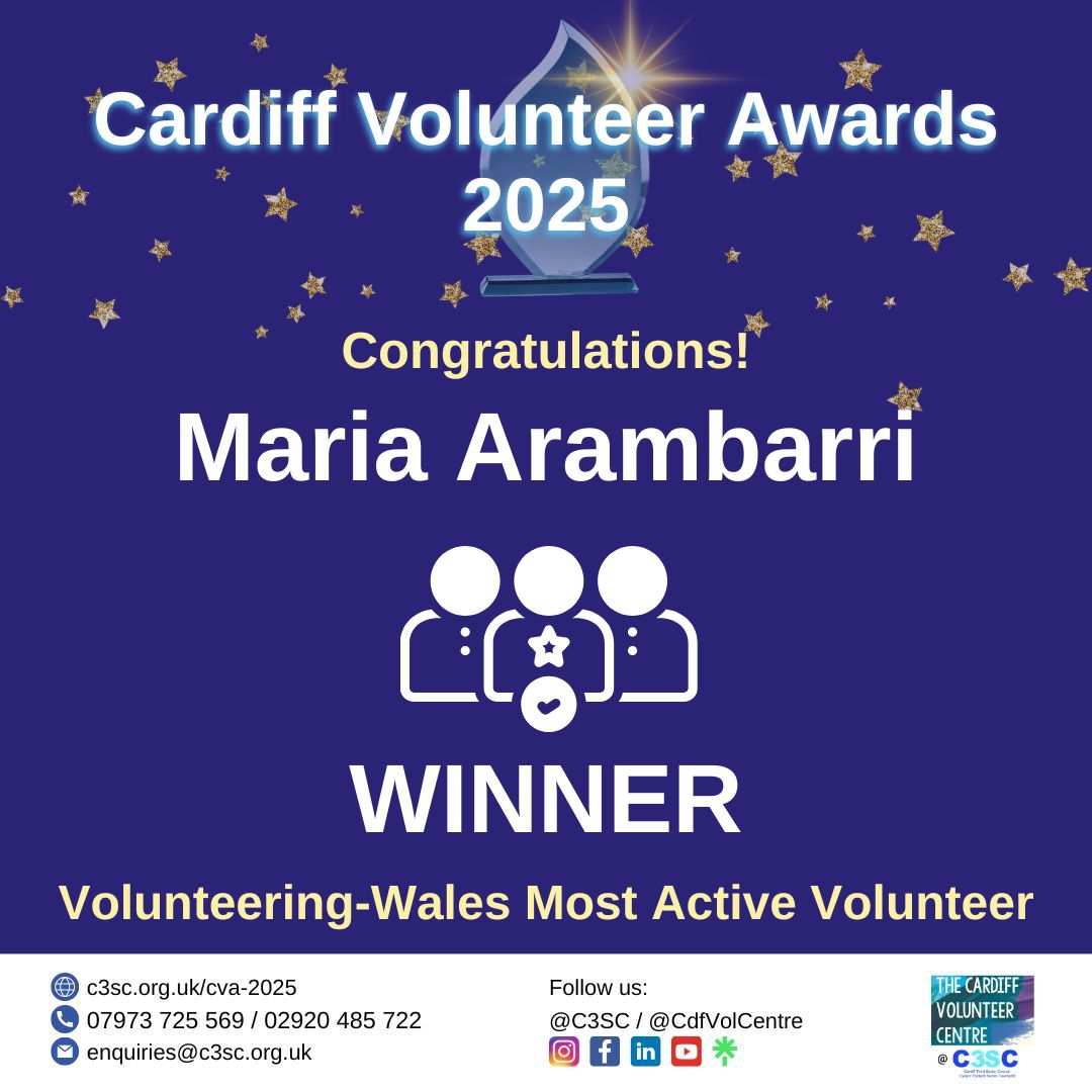 Cardiff Volunteer Awards 2025 - Volunteering-Wales Most Active ...