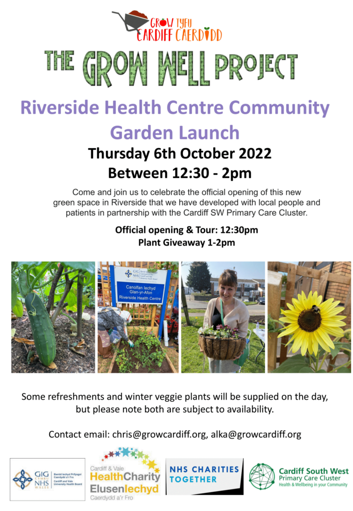 Riverside Health Centre Community Garden Launch | C3SC - Cardiff Third ...