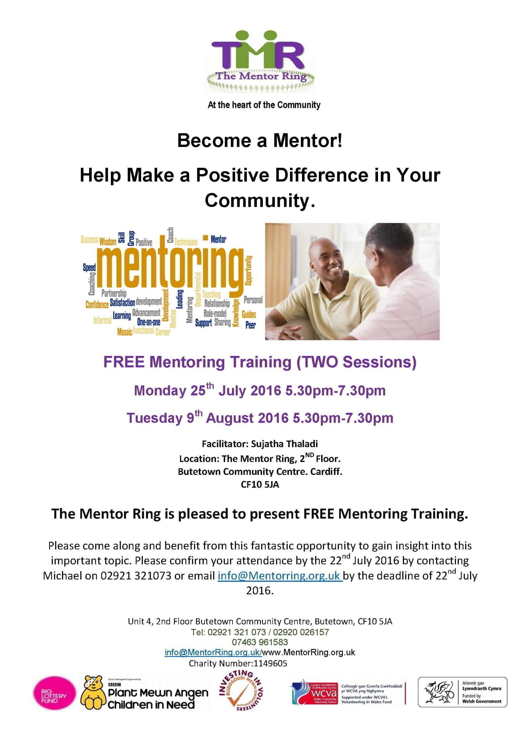Free mentoring training – C3SC – Cardiff Third Sector Council